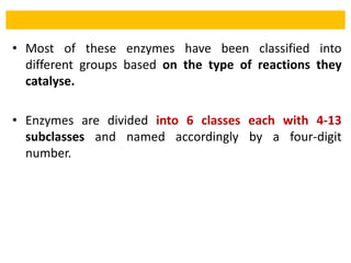 Classification and nomenclature of enzymes | PPTX