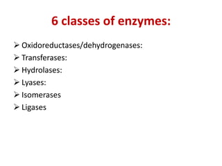 Classification and nomenclature of enzymes | PPTX