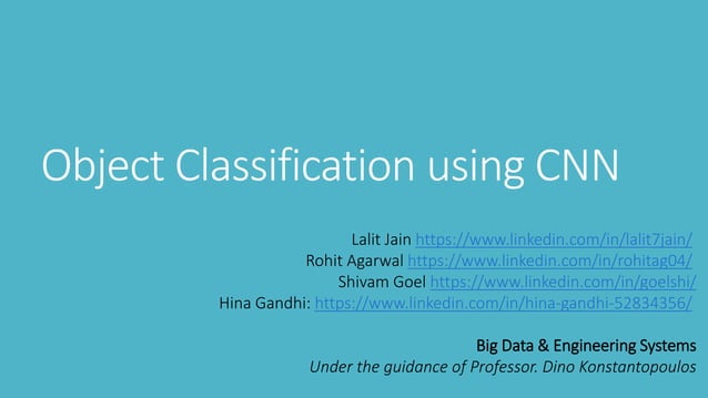 Object Classification Using Cnn And Vgg16 Model Keras And Tensorflow Pptx