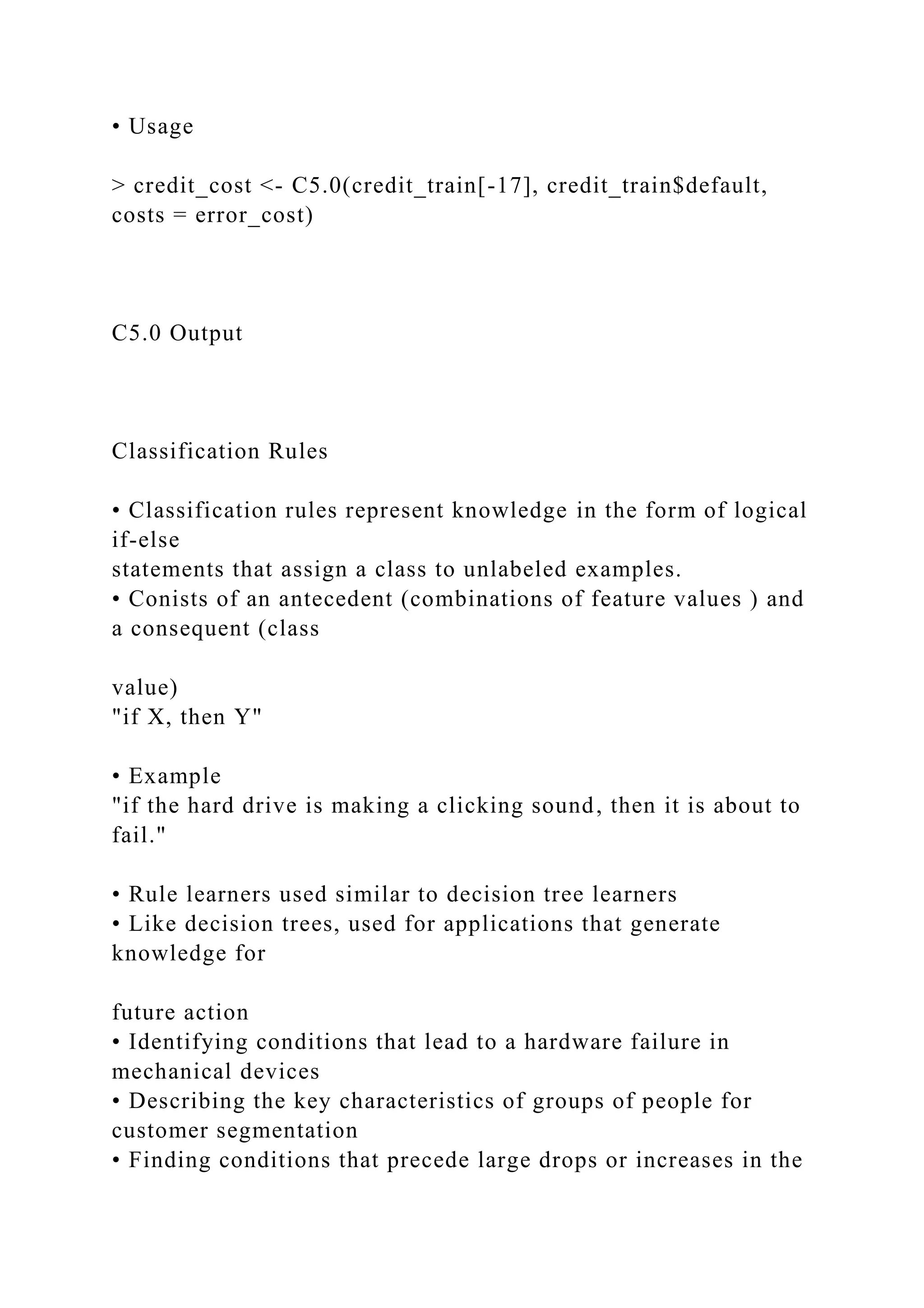 Classification Using Decision Trees And Ruleschapter 5docx 