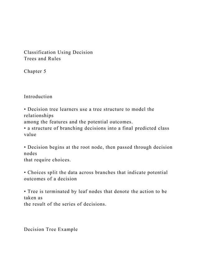 Classification Using Decision Trees and RulesChapter 5.docx