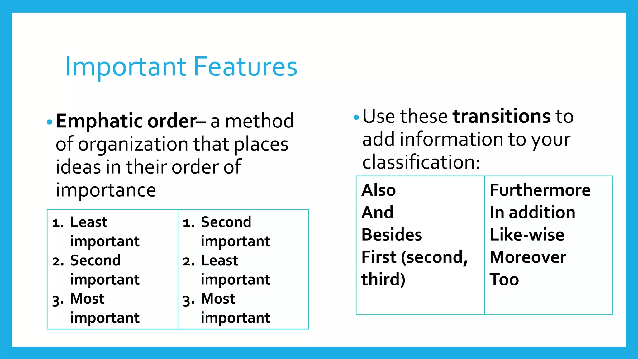 Classification Writing | PPTX