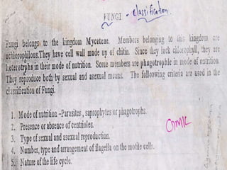 Classificatio of fungi alexopoulos and mims new | PPTX