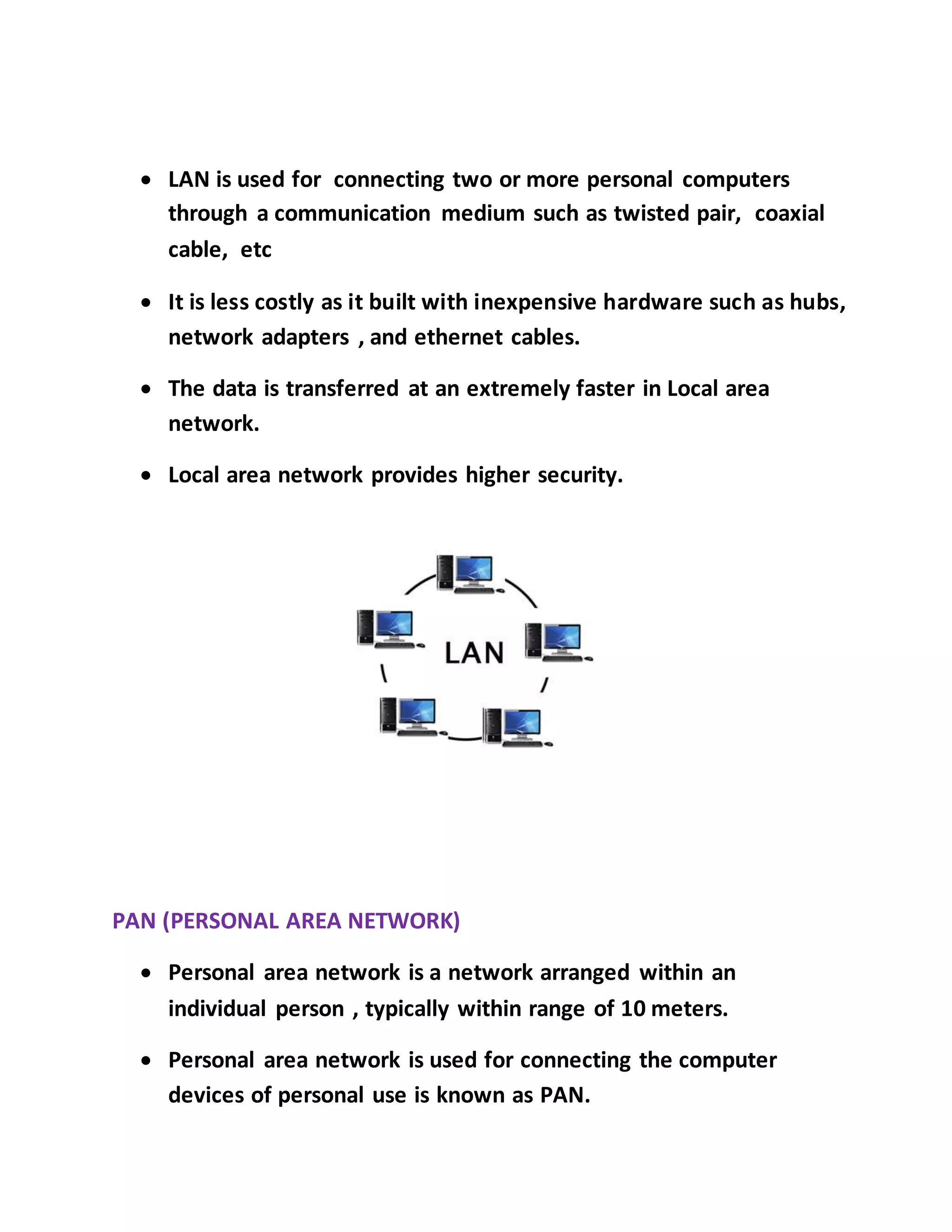 Classifiction of computer networks | PDF