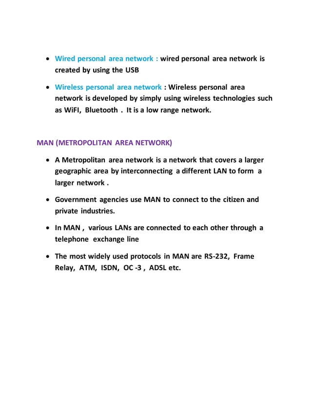 Classifiction of computer networks | PDF