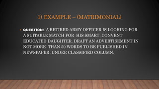 Classified advertisements | PPTX | Marriage and Civil Unions | Family ...