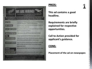 Classified and display Ads | PPTX