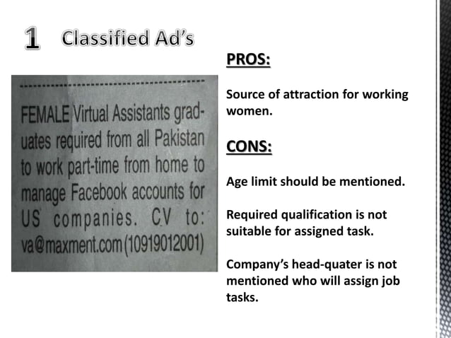 Classified and display Ads | PPTX