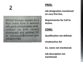 Classified and display Ads | PPTX