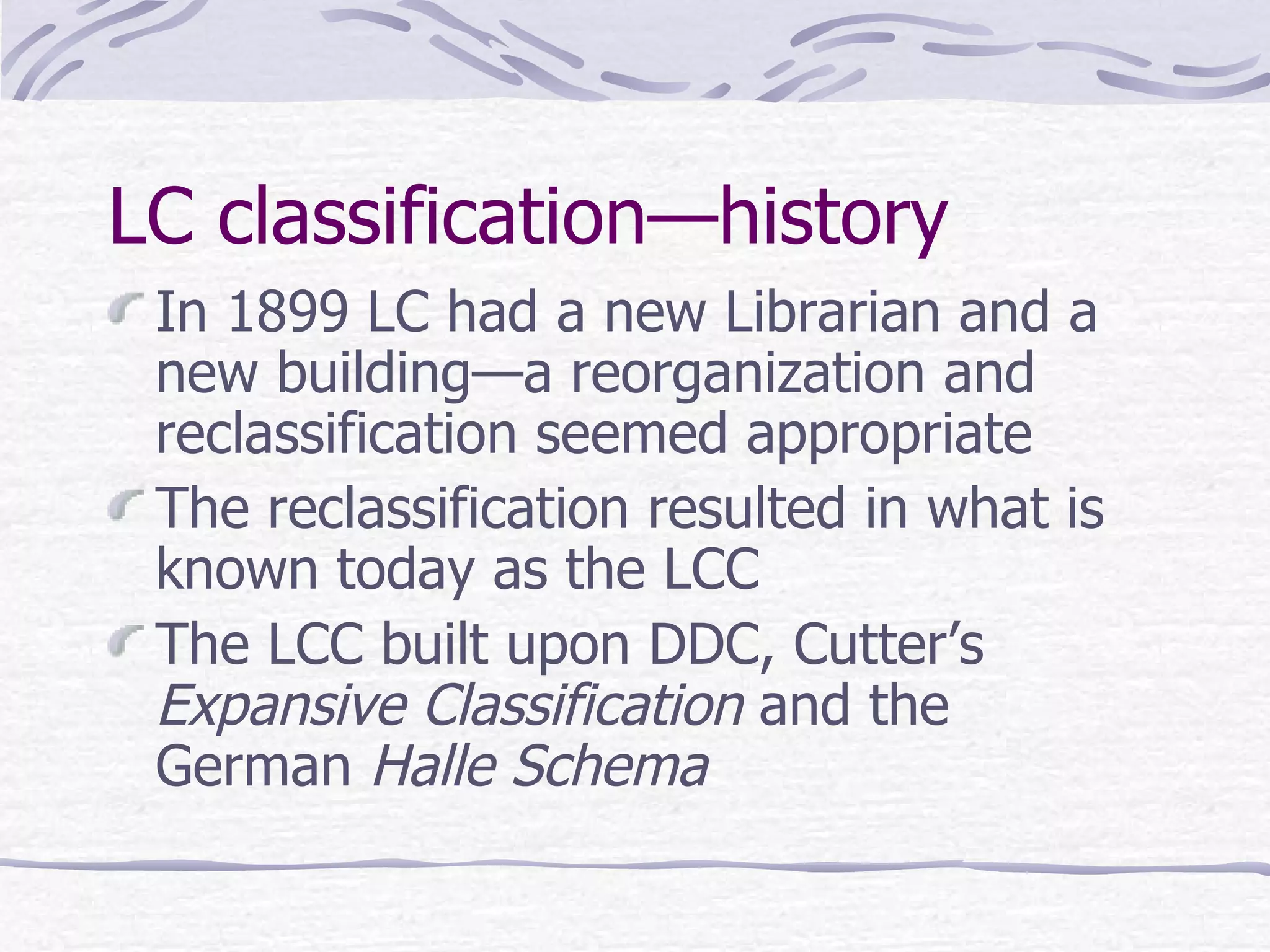 Library of Congress Classification | PPT
