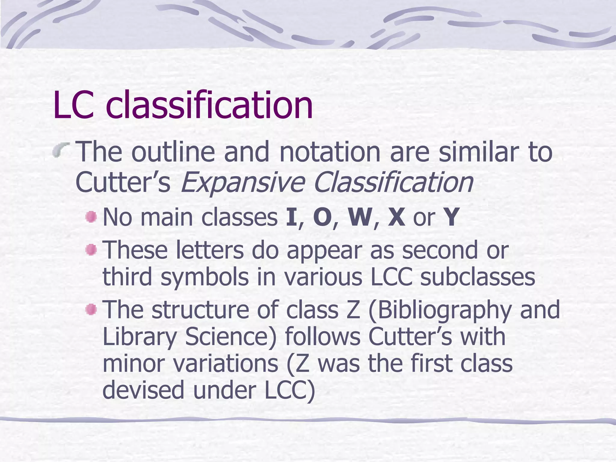 Library of Congress Classification | PPT