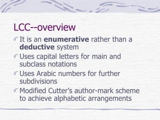 Library of Congress Classification | PPT