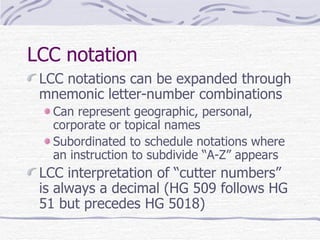 Library of Congress Classification | PPT