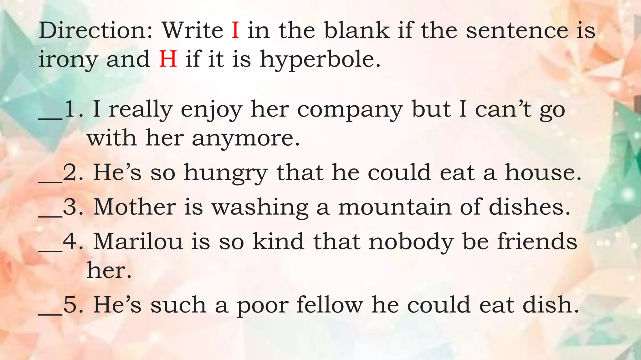 Classify and order the list of adjectives in the sentences..pptx