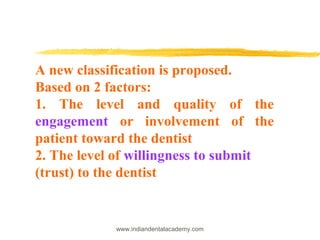 ClassifIcation of complete denture patients/ hands on courses in ...