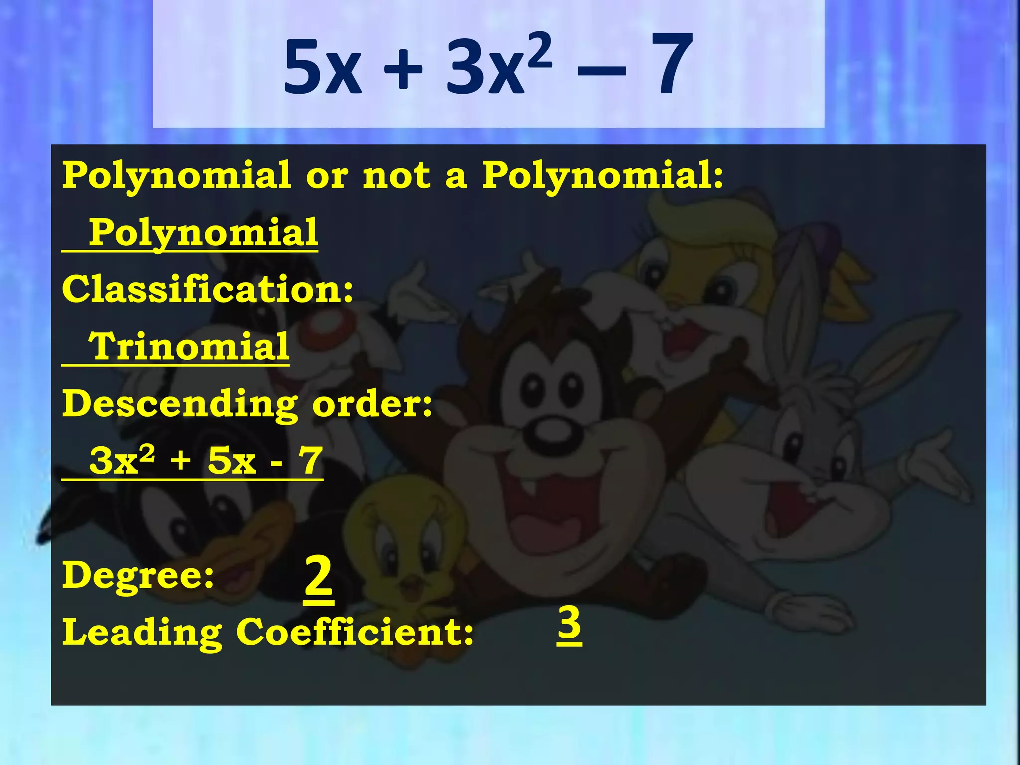 Classifying Polynomials | PPTX