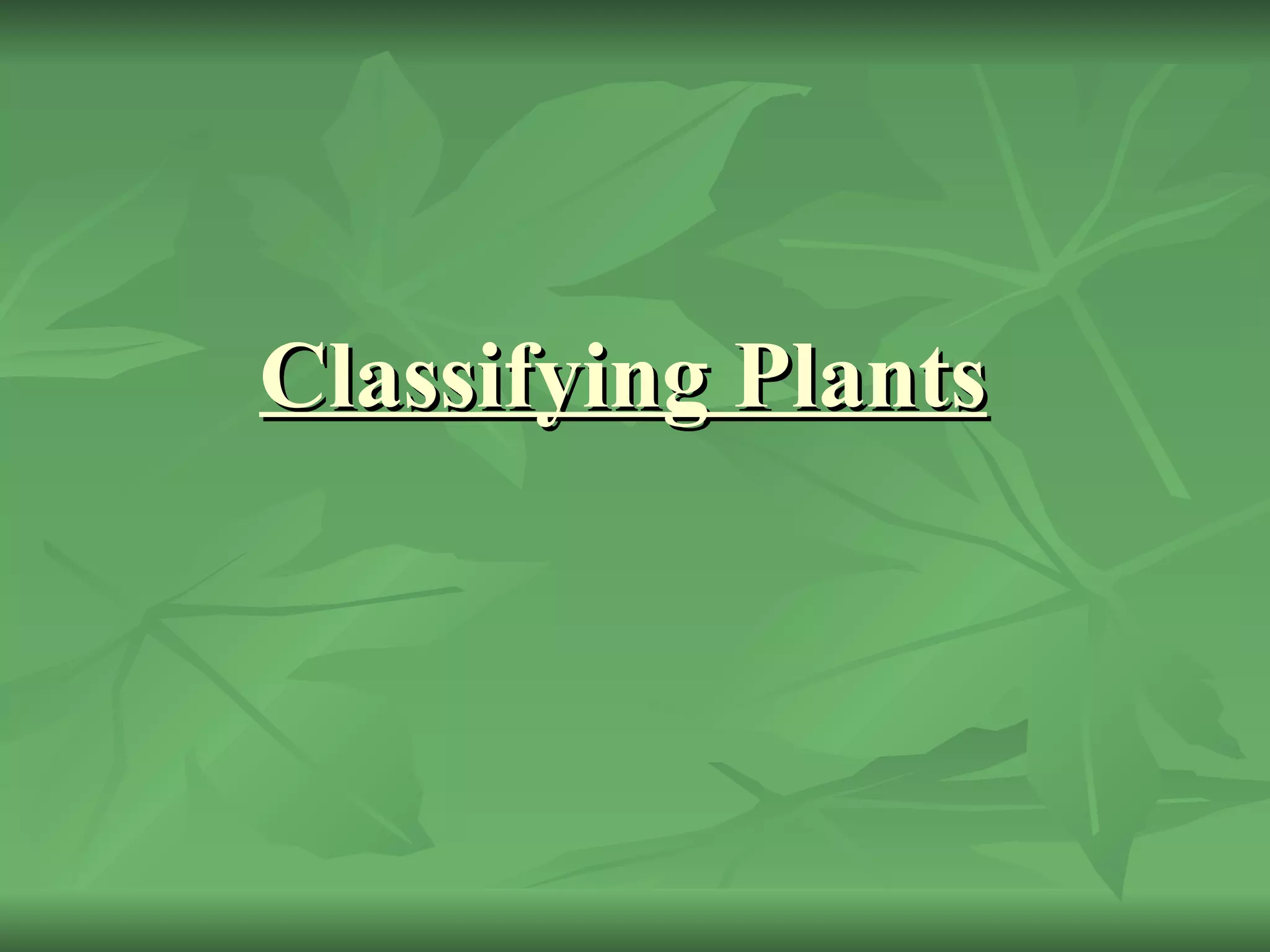 Classifying Plants Based On Climate And Habitat | PPT