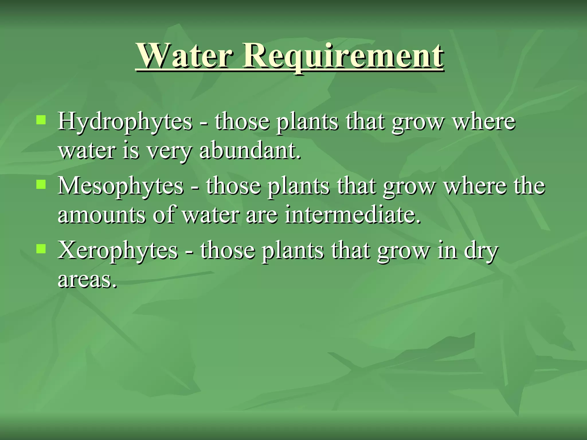 Classifying Plants Based On Climate And Habitat | PPT