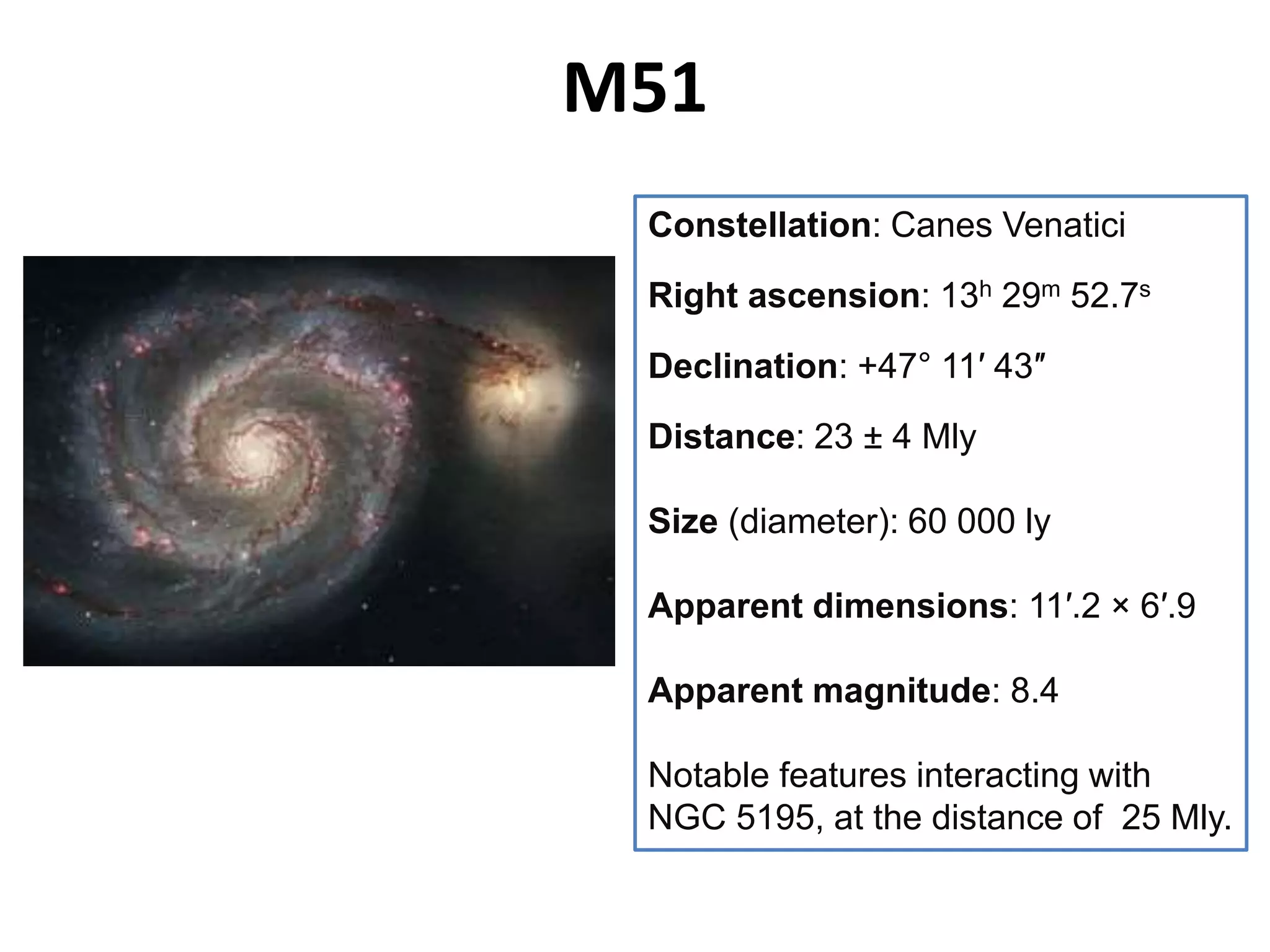 Classifying and measuring M51 | PPT