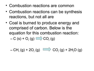 Classifying chemical reactions | PPT