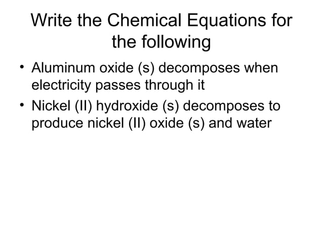Classifying chemical reactions | PPT | Chemistry | Science