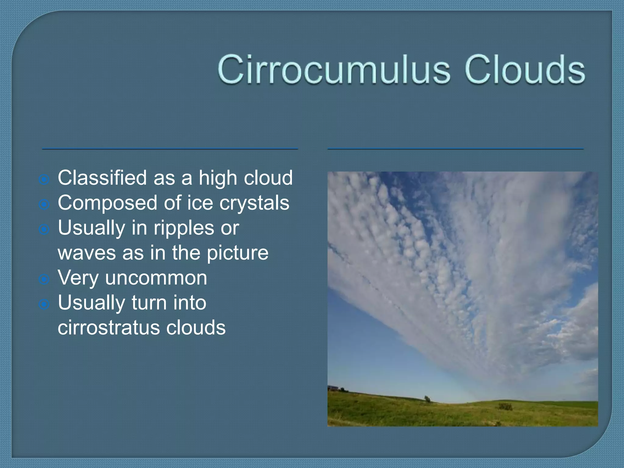 Classifying different types of clouds | PPT