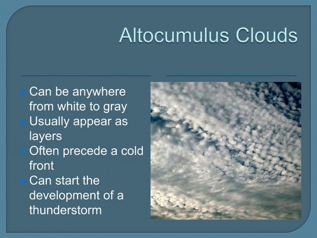 Classifying different types of clouds | PPT