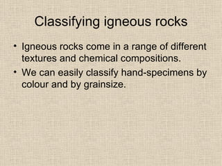 Classifying igneous rocks | PPT