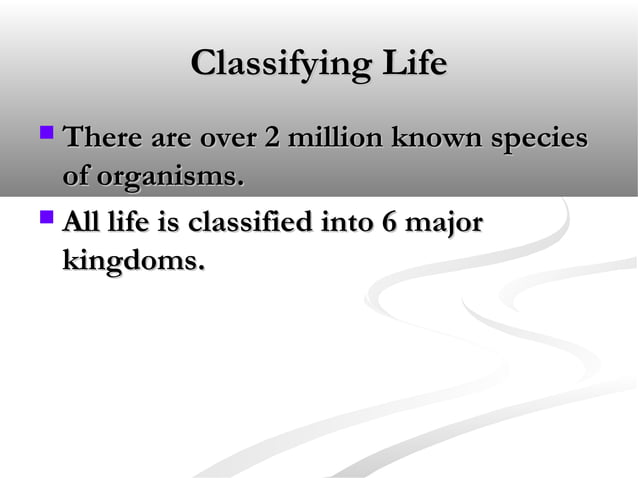 Classifying life | PPT
