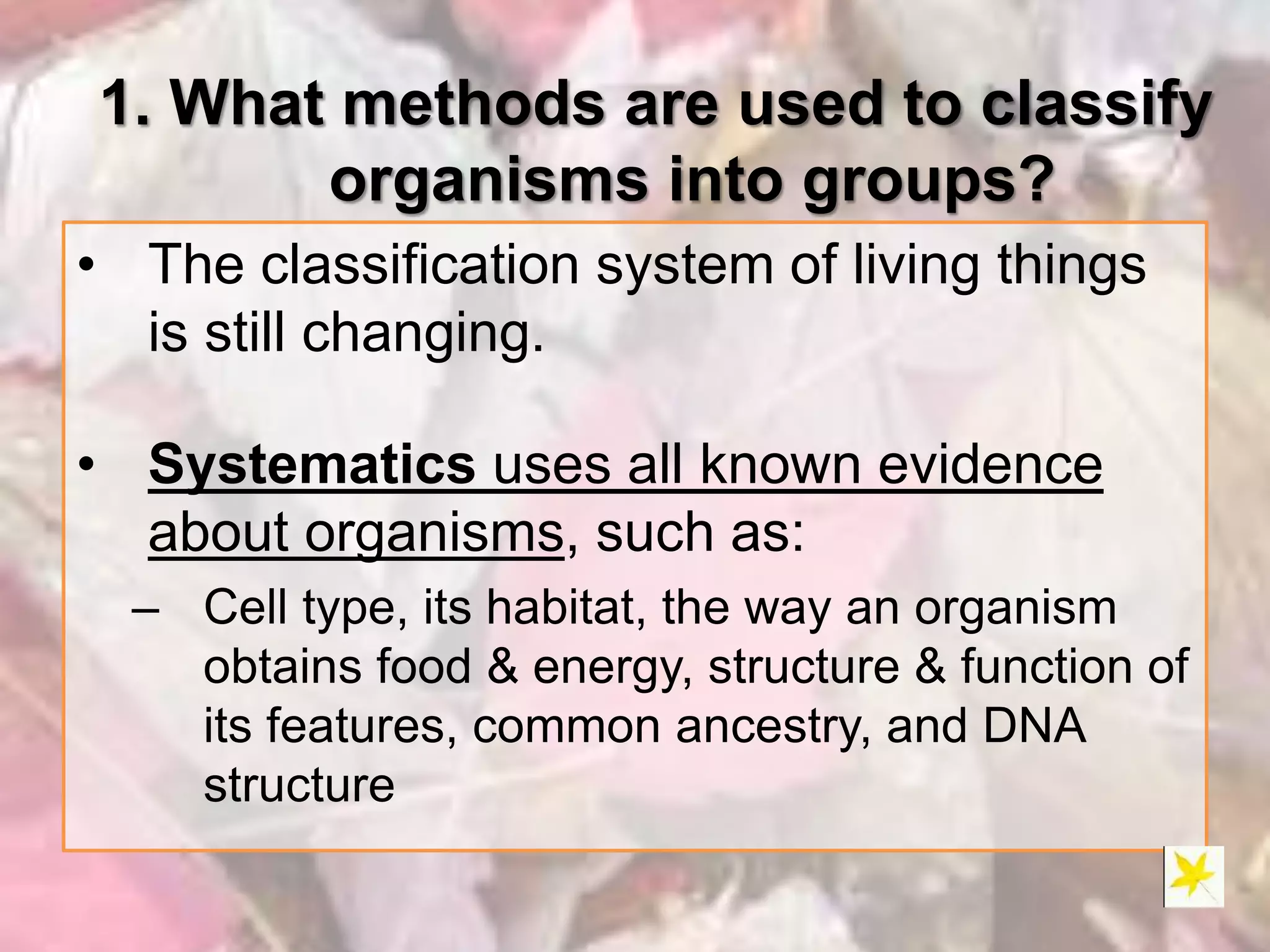 Ch. 1.2 Classification | PPTX