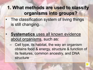 Ch. 1.2 Classification of Living Things | PPTX