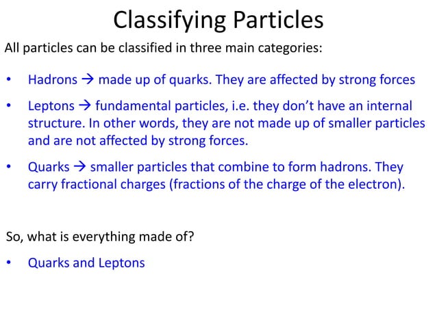 Classifying particles | PPTX