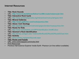 Classifying rocks | PPT | Geology | Science