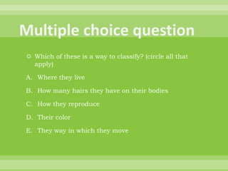 Classifying science in a box | PPTX