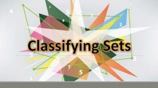 Classifying sets | PPTX