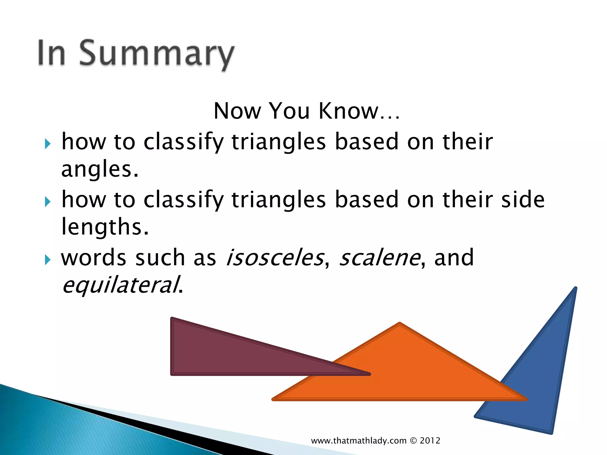 Classifying Triangles | PPTX
