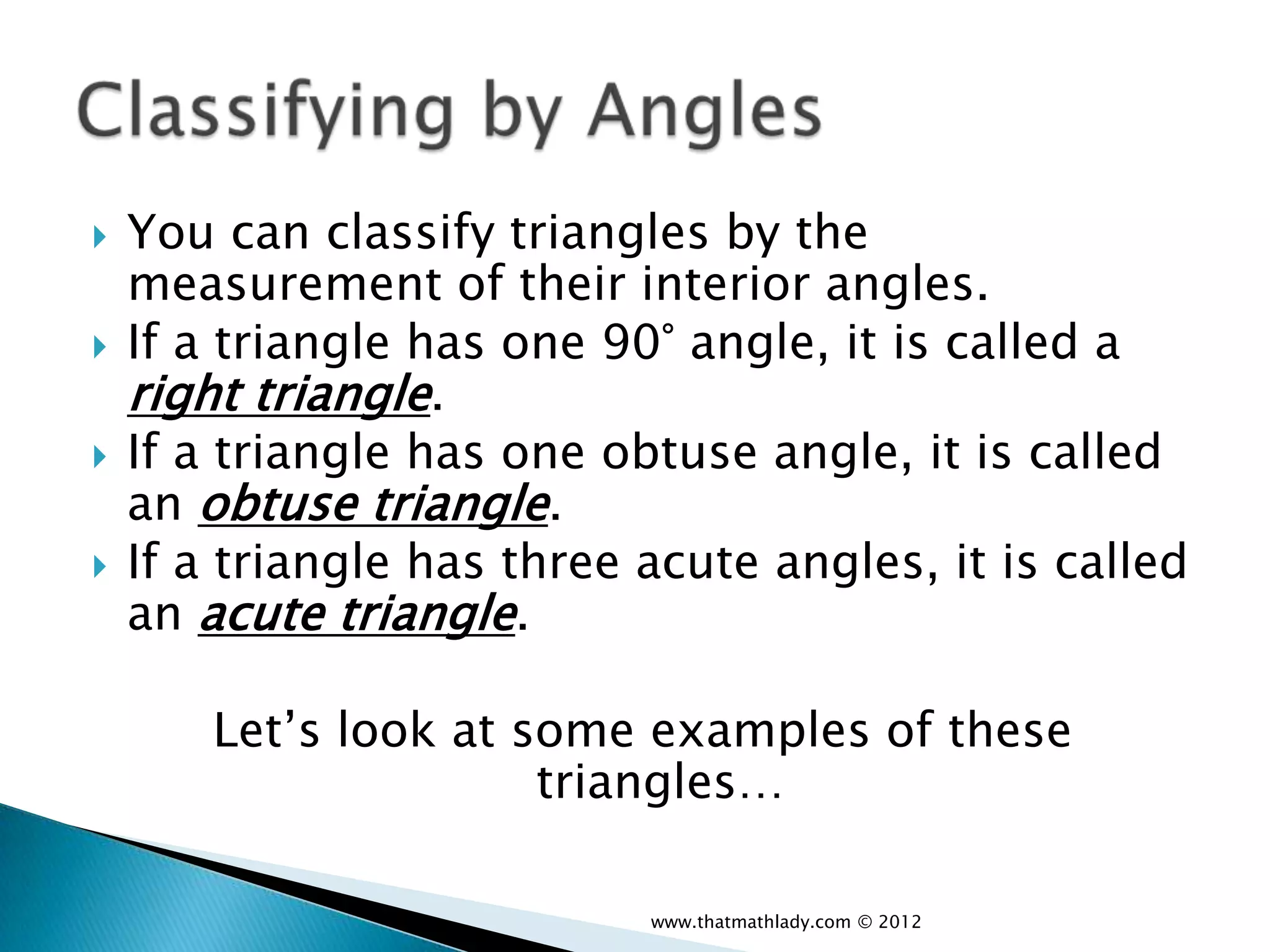 Classifying Triangles | PPTX