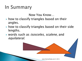Classifying Triangles | PPTX