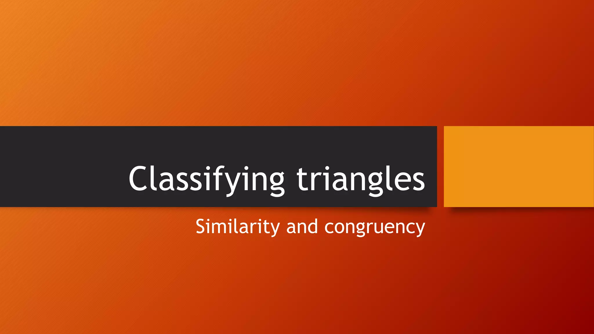 Classifying triangles | PPTX