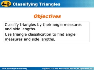 Classifying triangles Holt | PPT