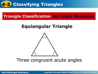 Classifying triangles Holt | PPT