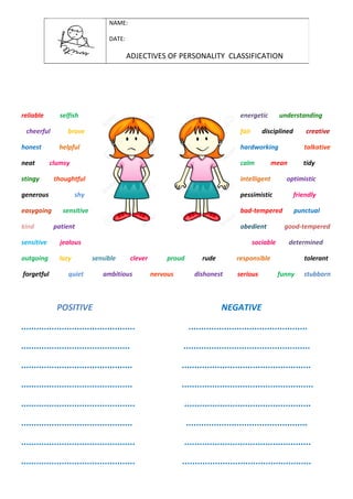 Classify the adjectives | DOC