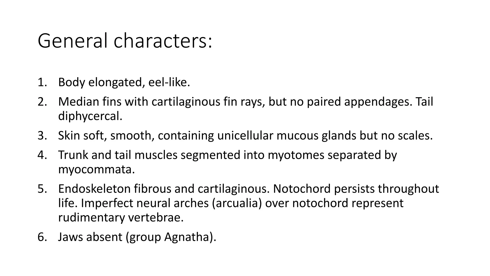Classification of Class Cyclostomata up to order | PPTX