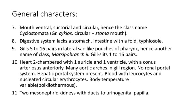 Classification of Class Cyclostomata up to order | PPTX | Fish and ...