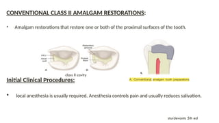 Class II Composite and Amalgam Preperation | PPTX
