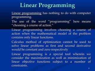 Introduction to Linear Programming | PPT
