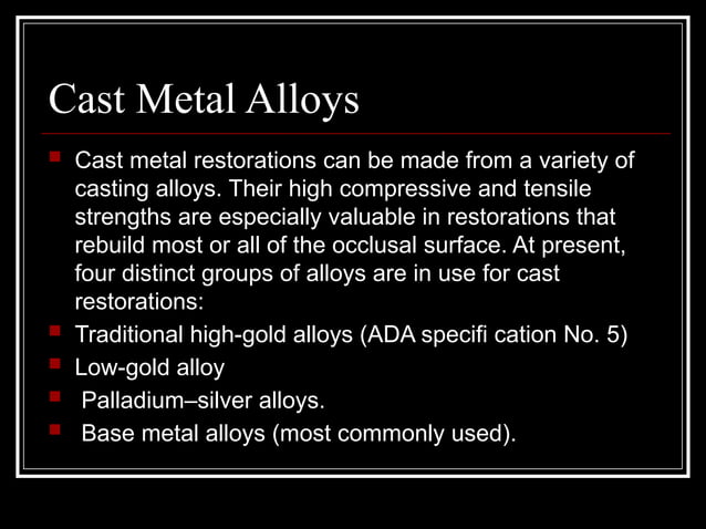 CLASS II CAST METAL RESTORATIONS.powerpoint | PPTX | Dental Health ...