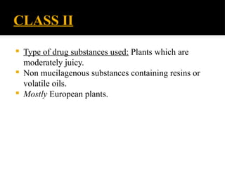 CLASS I & II mother tincture by old method pptx | PPTX