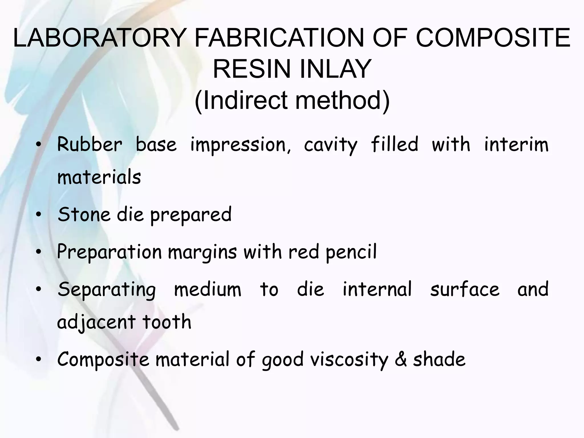Class i, ii indirect tooth coloured restoration | PPTX