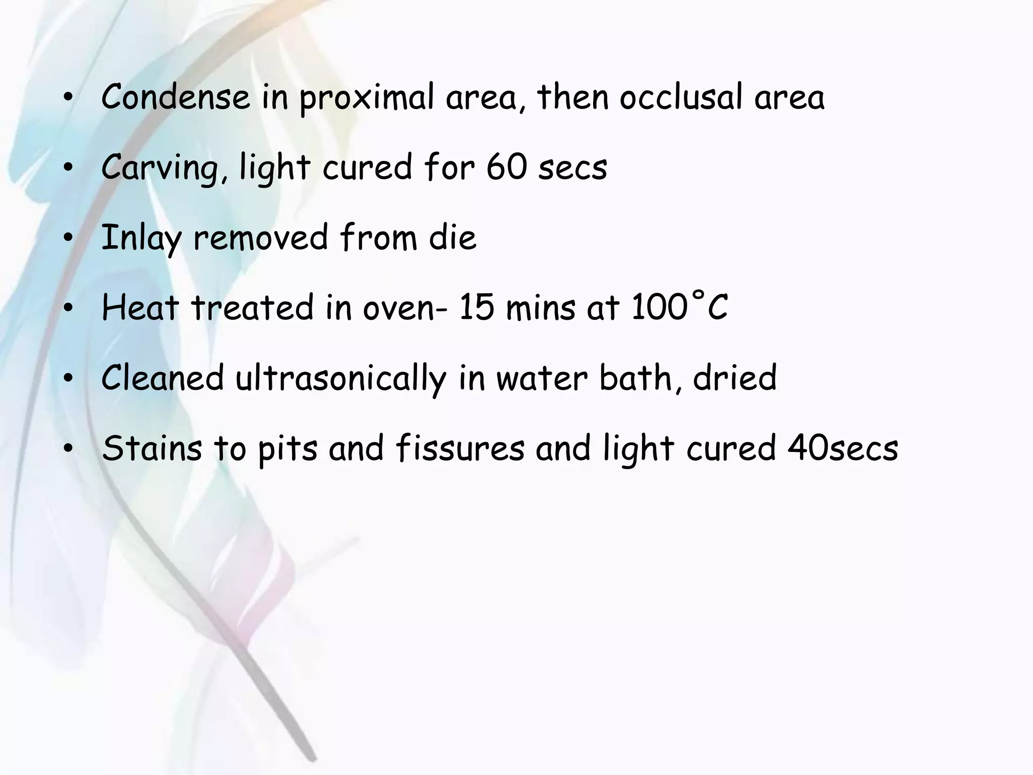 Class i, ii indirect tooth coloured restoration | PPTX